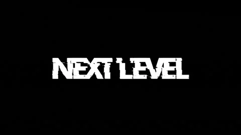 next level text with glitch screen effec... | Stock Video | Pond5