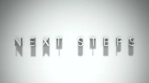 Next Steps 3D title animation with shado... | Stock Video | Pond5