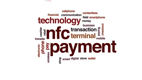 NFC payment animated word cloud, text de... | Stock Video | Pond5