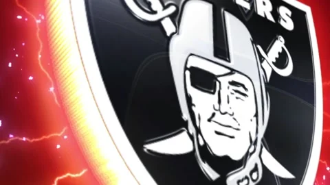 NFL Logo oakland raiders RED | Stock Video | Pond5