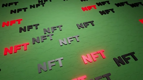 NFT crypto symbols icon on green backgro... | Stock Video | Pond5