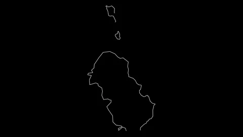 Ngarchelong state map of Palau outline a... | Stock Video | Pond5