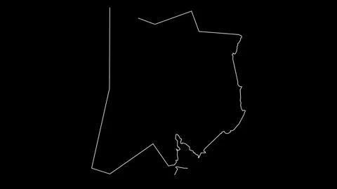 Ngiwal state map of Palau outline animat... | Stock Video | Pond5