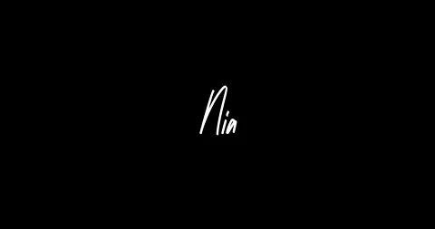 Nia Female Name Animated Cursive Calligr... | Stock Video | Pond5