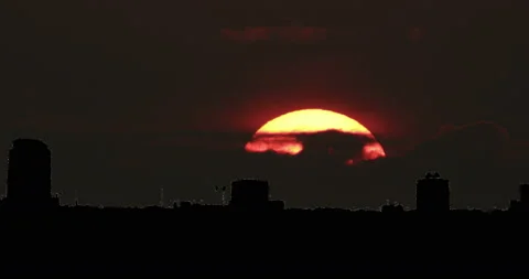 Niamey Niger Skyline Silhouette Sunrise ... | Stock Video | Pond5