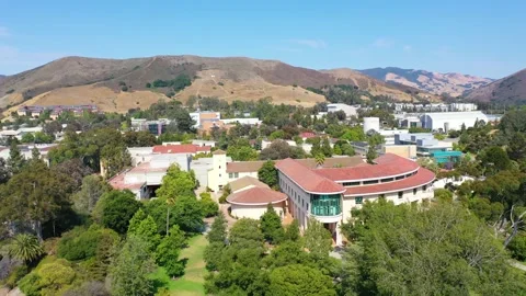 Nice aerial shot over the Cal Poly San L... | Stock Video | Pond5