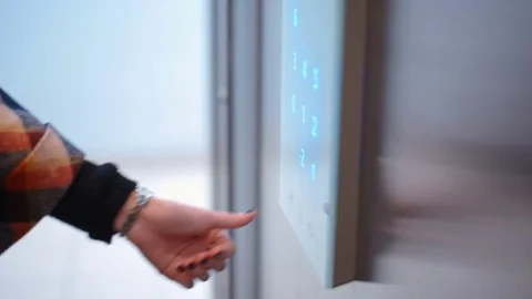 Nice Light Touch Button in the Lift with... | Stock Video | Pond5