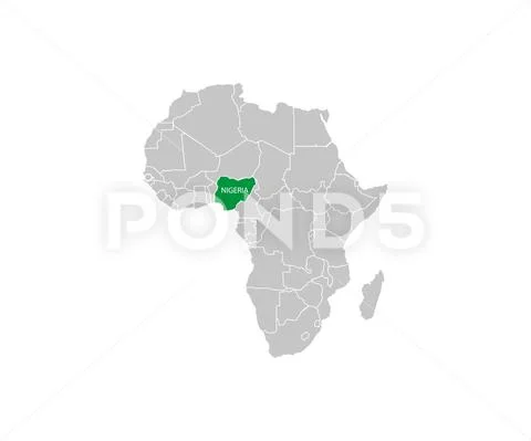 Nigeria On The Map Of Africa Map Of West Africa (showing Ghana, Côte