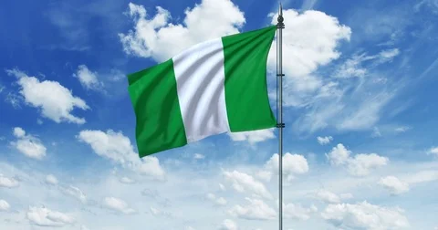 Nigeria flag animation, alpha channel | Stock Video | Pond5