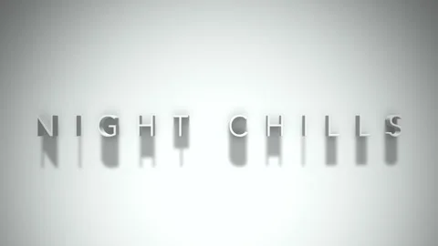 night chills 3D title animation white te... | Stock Video | Pond5