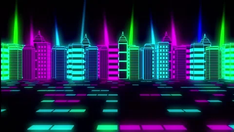 City Lights Background Loop Stock Footage ~ Royalty Free Stock Videos ...