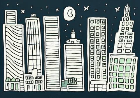 Night City Building Sketch