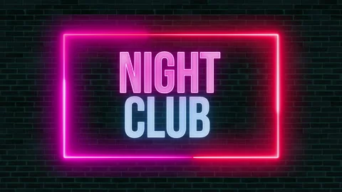 Neon Club Sign Stock Footage ~ Royalty Free Stock Videos | Pond5