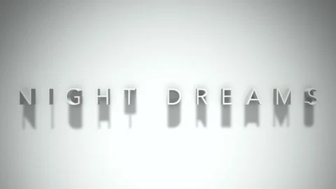 night dreams 3D title animation white te... | Stock Video | Pond5