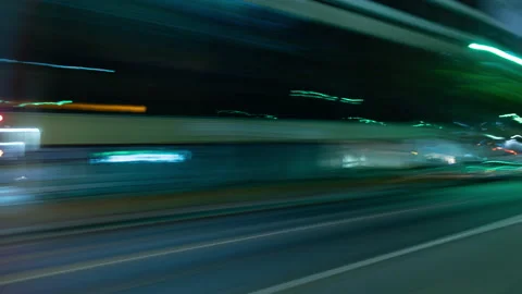 Night Driving Hyperlapse Light Streaks S... | Stock Video | Pond5