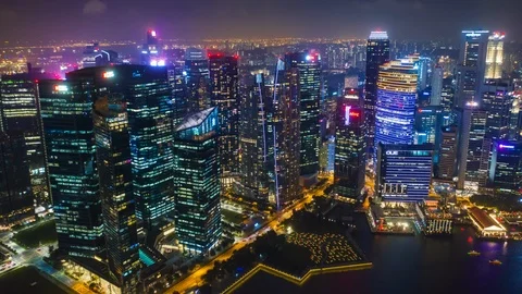 Singapore Cityscape Night Stock Videos – Royalty-Free HD & 4K Videos