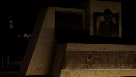 A night shot of the Johnny Carson Park s... | Stock Video | Pond5
