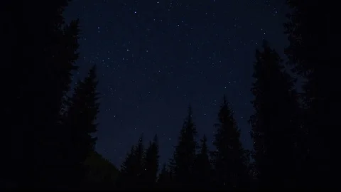 Night sky with running stars time lapse | Stock Video | Pond5