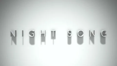 night song 3D title animation with shado... | Stock Video | Pond5