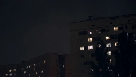 Wind Trees Night Stock Footage ~ Royalty Free Stock Videos | Pond5