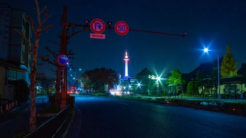 Night time lapse behind the TV tower in ... | Stock Video | Pond5