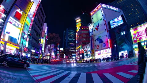 Tokyo Night Time Lapse Stock Video Footage | Royalty Free Tokyo Night ...
