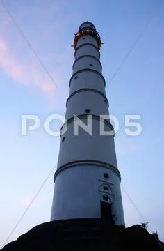 Night view of Bhimsen tower (Dharahara) in Kathmandu before earthquake ...