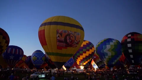 Night view of the famous Albuquerque Int... | Stock Video | Pond5