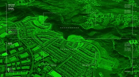 Night vision aerial surveillance drone/U... | Stock Video | Pond5