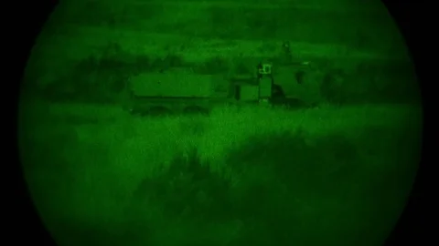 Night vision imagery of high mobility ar... | Stock Video | Pond5