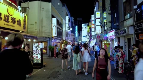 Night Walk in Tokyo Red Light District -... | Stock Video | Pond5