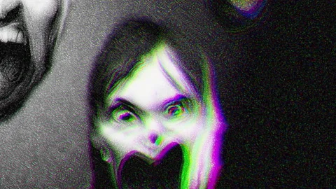 Nightmares, scary monsters with evil fac... | Stock Video | Pond5