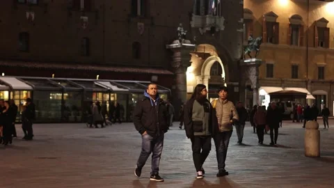 Nighttime City Walk with Friends | Stock Video | Pond5