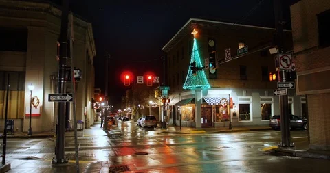 Nighttime Establishing Shot Small Town M... | Stock Video | Pond5