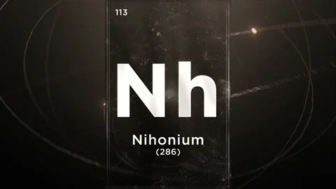 Nihonium (Nh) symbol chemical element of... | Stock Video | Pond5