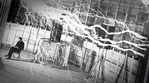 Nikola Tesla in Lab: 3 Dynamic Moves in ... | Stock Video | Pond5