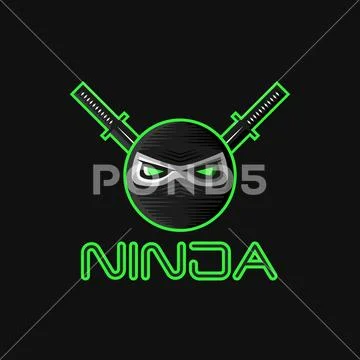 Ninja superhero mask logo for a sports team mascot, Japanese character ...