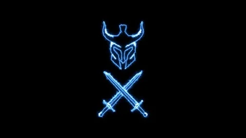 Ninja Warrior Dagger Neon Animation 4K | Stock Video | Pond5