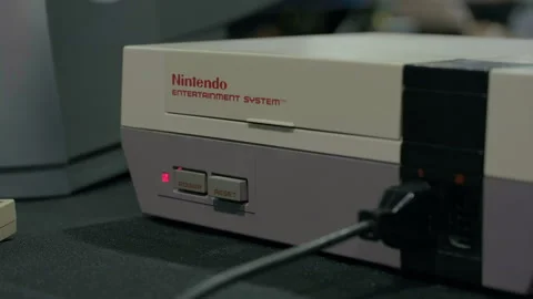 Nintendo Entertainment system reset butt... | Stock Video | Pond5