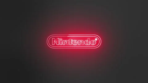 Nintendo Logo Neon Sign | Stock Video | Pond5