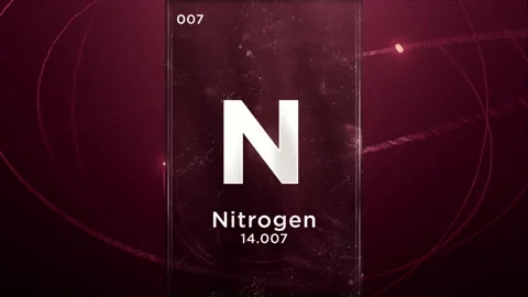 Nitrogen (N) symbol chemical element of ... | Stock Video | Pond5