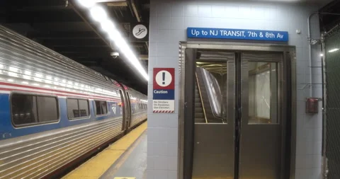 Amtrak Train Penn Station Stock Video Footage | Royalty Free Amtrak ...