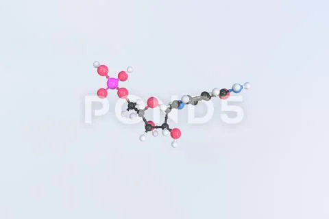Nmn molecule, scientific molecular model, looping 3d animation ...
