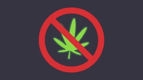 No Cannabis Use Sign, Weed Smoking Ban S... | Stock Video | Pond5