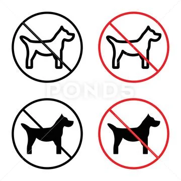 No Dogs Allowed Sign for Pet-Free Zones and Public Safety Illustration ...