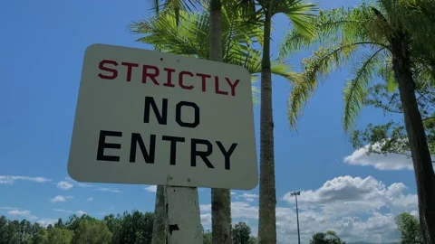 NO ENTRY SIGN - 4K | Stock Video | Pond5