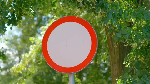No entry sign in 4k slow motion 60fps | Stock Video | Pond5