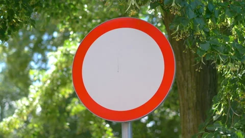No entry sign in 4k slow motion 60fps | Stock Video | Pond5