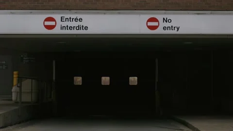 No Entry Sign In English And French Lang... | Stock Video | Pond5