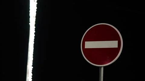 No Entry sign with stark light contrast | Stock Video | Pond5